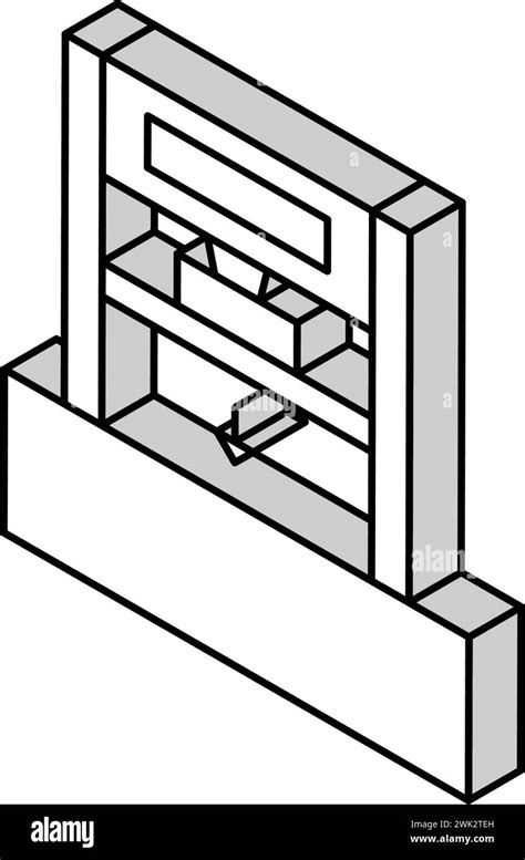Pressing Machine Isometric Icon Vector Illustration Stock Vector Image