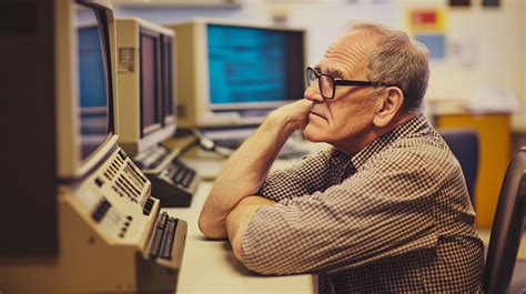 Free Man Analyzing Data Photo Elderly Man Computer Download At