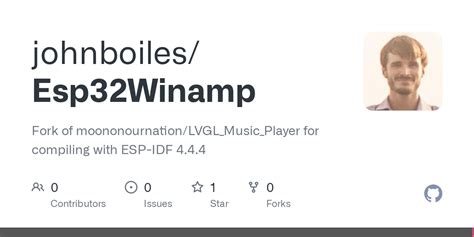 Github Johnboiles Esp Winamp Fork Of Moononournation Lvgl Music Player For Compiling With
