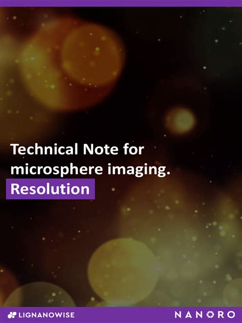 Technical Note For Microsphere Imaging Pdf Angular Resolution Optical Resolution