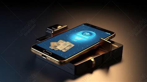 안전한 디지털 결제 및 청구서 전송 기능을 갖춘 안전한 휴대폰의 3d 렌더링 모바일 결제 배경 휴대 배경 휴대폰 배경 이미지 Hd 모바일 결제 휴대 휴대폰 배경