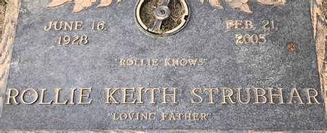 Roland Keith “rollie” Strubhar 1928 2005 Find A Grave Memorial