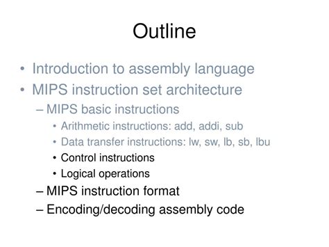 Ppt Assembly Languages And Mips Isa Powerpoint Presentation Free