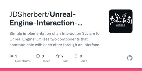 Github Jdsherbertunreal Engine Interaction System Simple Implementation Of An Interaction