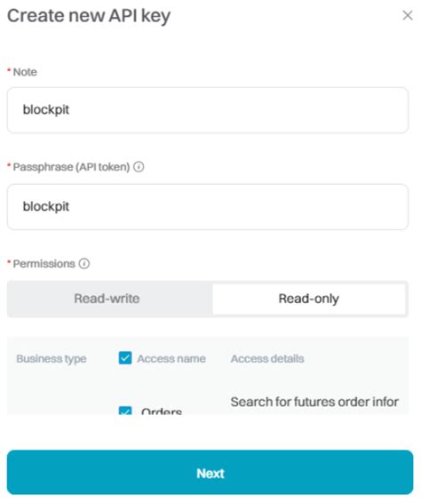 How To Import Data Via Bitget API Key Blockpit Helpcenter