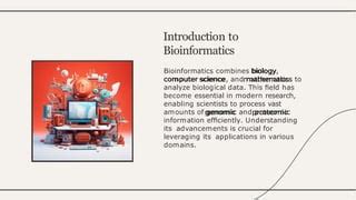 Overview Of Bioinformatics Its Goals And Scopes Pptx