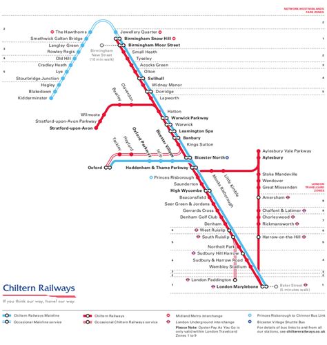 Chiltern Train Rail Map