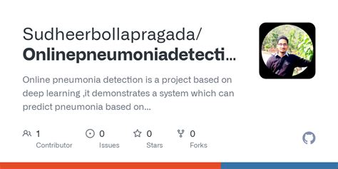 Github Sudheerbollapragada Onlinepneumoniadetection Online Pneumonia Detection Is A Project