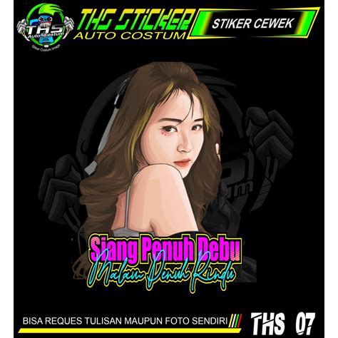 Jual Stiker Cewek Cantik Vinyl Bisa Request Custom Sticker Variasi Mobil Sticker Printing Stiker
