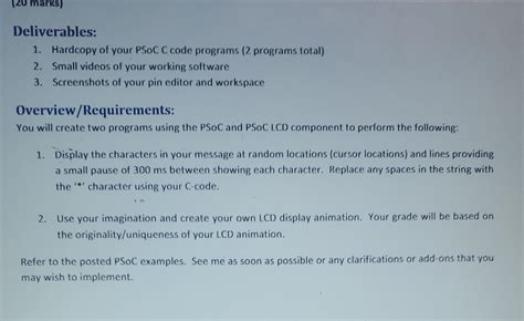 solved lab 7 psoc lcd character manipulation due monday