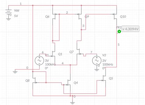 Solved Ee4 1 Imulati N A I Ment M Design A Single Output Active Load Differential Ampliﬁer D