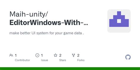 Github Maih Unityeditorwindows With Scriptable Object Unity Make