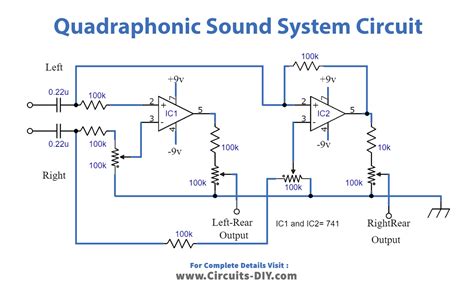 Quadraphonic Sound System Circuit