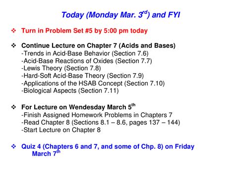 Problem Set 5 Solutions Introduction Inorganic Chemistry Chm 218 Docsity