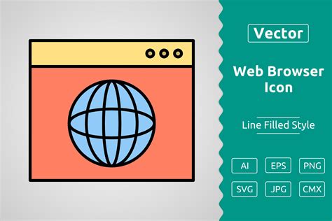 Vector Web Browsers Filled Outline Icon Graphic By Muhammad Atiq · Creative Fabrica