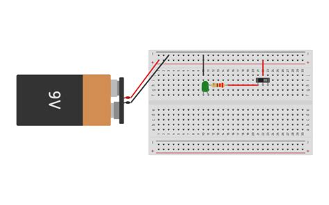 circuit design encender led tinkercad