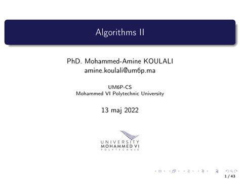 Algoritms Um6p Cs