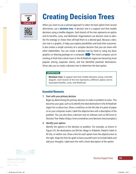 Creating Decision Trees Business Decision Making ثاني ثانوي