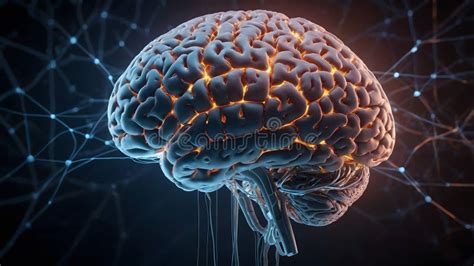 Brain Glowing Neural Networks Ai Algorithms Symbolizing Innovation