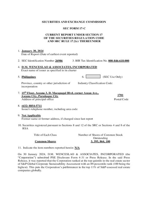 Fillable Online Sec Form 17 C Net Fax Email Print Pdffiller