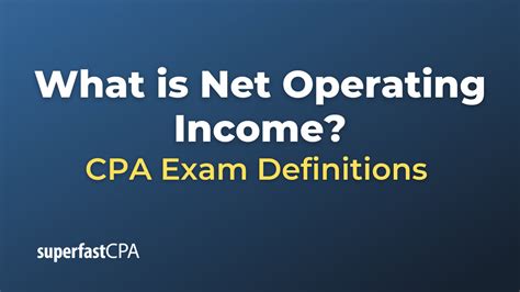 What Is Net Operating Income Superfastcpa Cpa Review