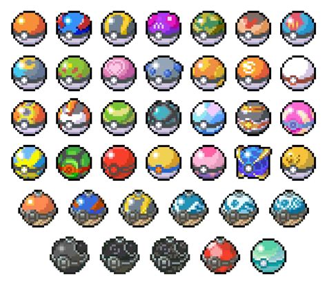 15 Pokémon Pokéball Pattern Sprite Pc Icon Pixel Glossy Waterproof