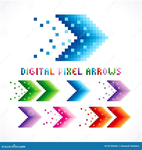 Digital Pixel Arrows Stock Vector Illustration Of Creative 62183646