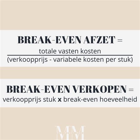 Break Even Afzet Berekenen Hoe Doe Je Dat Marissa Bonants