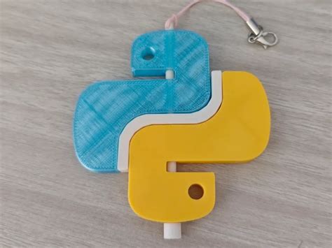 Python Programming Language Icon Keychain By Lucifer Test2 Makerworld