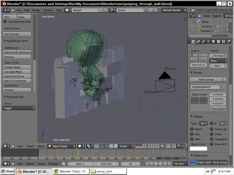 Animated Interaction With New Physics Engine Test Blender Tests Blender Artists Community