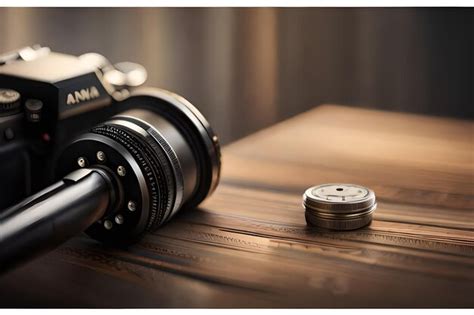 Premium Ai Image A Camera Lens With A Silver Screw On It