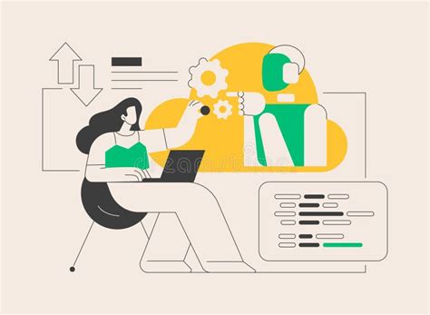 Cloud Robotics Abstract Concept Vector Illustration Stock Illustration