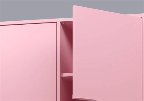 Deep Reisinger Pink Bookcase With Doors 165x143x40cm