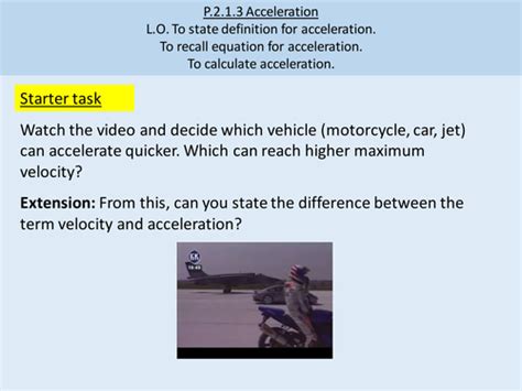 Acceleration Teaching Resources