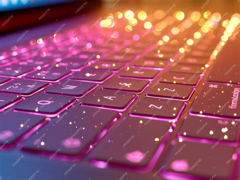 Neon Keyboard Illuminated Keyboard Rgb Keyboard Premium Ai Generated Image