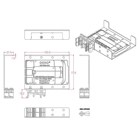 Din Rail Mount Bracket For Raspberry Pi 1a 1b 2b 3b 3b 4b Zero Arduino Uno Mega Mkr