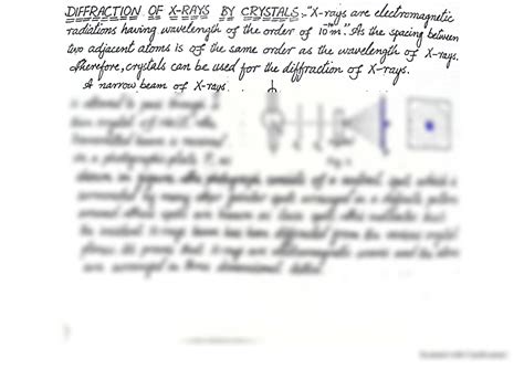 SOLUTION Diffraction Of X Rays By Crystal Detail Notes Studypool