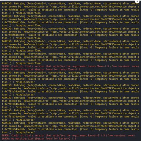 Keras How To Fix Problem Installing Tensorflow 15 Stack Overflow