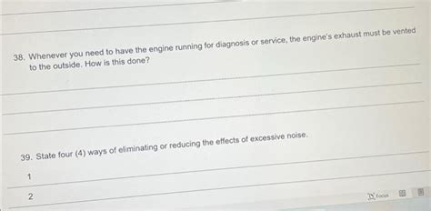 Solved 38 Whenever You Need To Have The Engine Running For