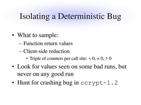 sampling user executions for bug isolation ppt download