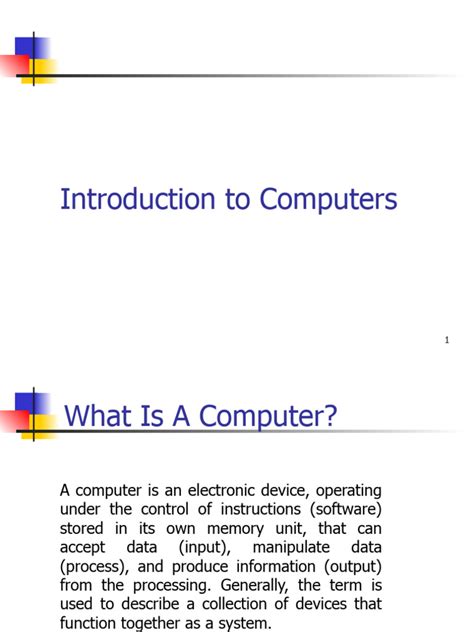 Introductionto Computers Pdf Computer Data Storage Inputoutput