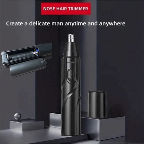 Black Electric Nose Hair Trimmers Ofer Low Noise High Torquehigh Speed