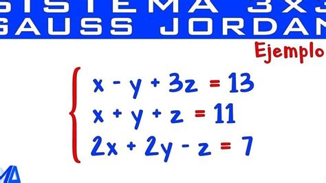 Método De Gauss 3x3 Resolución Eficiente De Sistemas De Ecuaciones