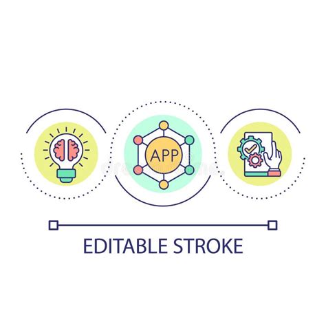 App Development Loop Concept Icon Stock Vector Illustration Of Technology Insight 262383873