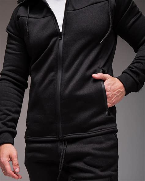 ЧОЛОВІЧИЙ ОДЯГ і ВЗУТТЯ Україна 🇺🇦♥️ Чоловічий спортивний утеплений костюм чорний на флісі