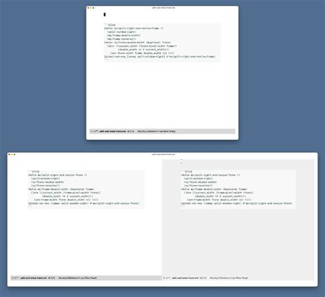 christian tietze split window in emacs and resize and recenter frame to make room r planetemacs