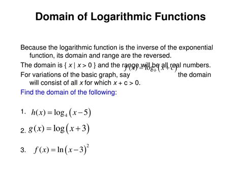 PPT Logarithmic Functions PowerPoint Presentation Free Download ID