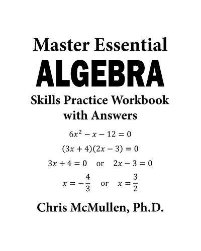 Solutions For Master Essential Algebra Skills Practice Workbook With Answers 1st By Chris