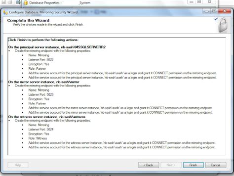 sql server knowledge sharing blog step by step configuration of database mirroring in sql