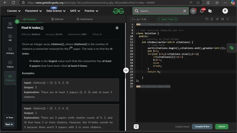 Gfg160 Geekstreak2025 Geeksforgeeks Dsa Problemsolving Priyal
